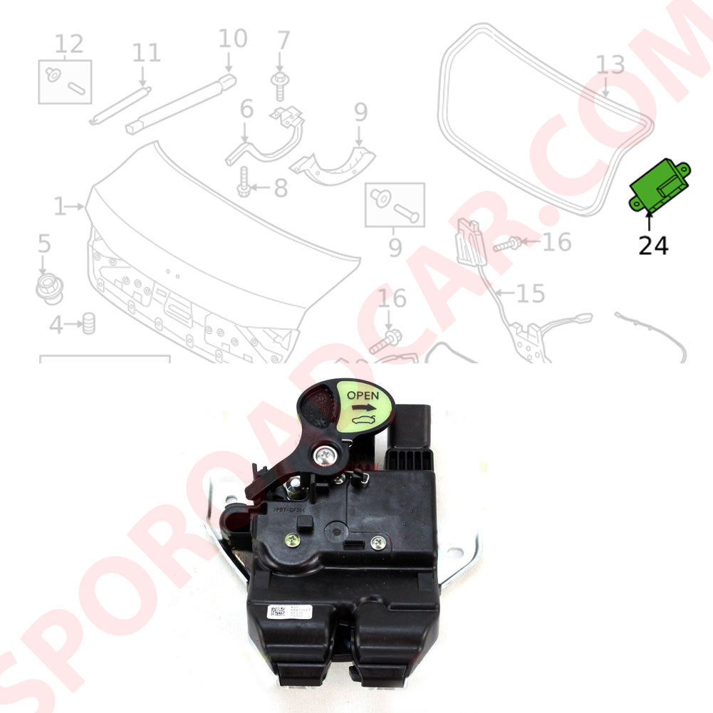 Rear Trunk Lid Lock Latch Actuator Hyundai Genesis G70 G80 81230T1000 ...